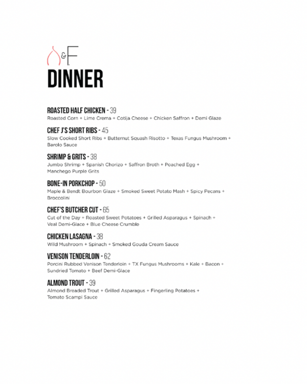 Our Menu - Wishbone & Flynt